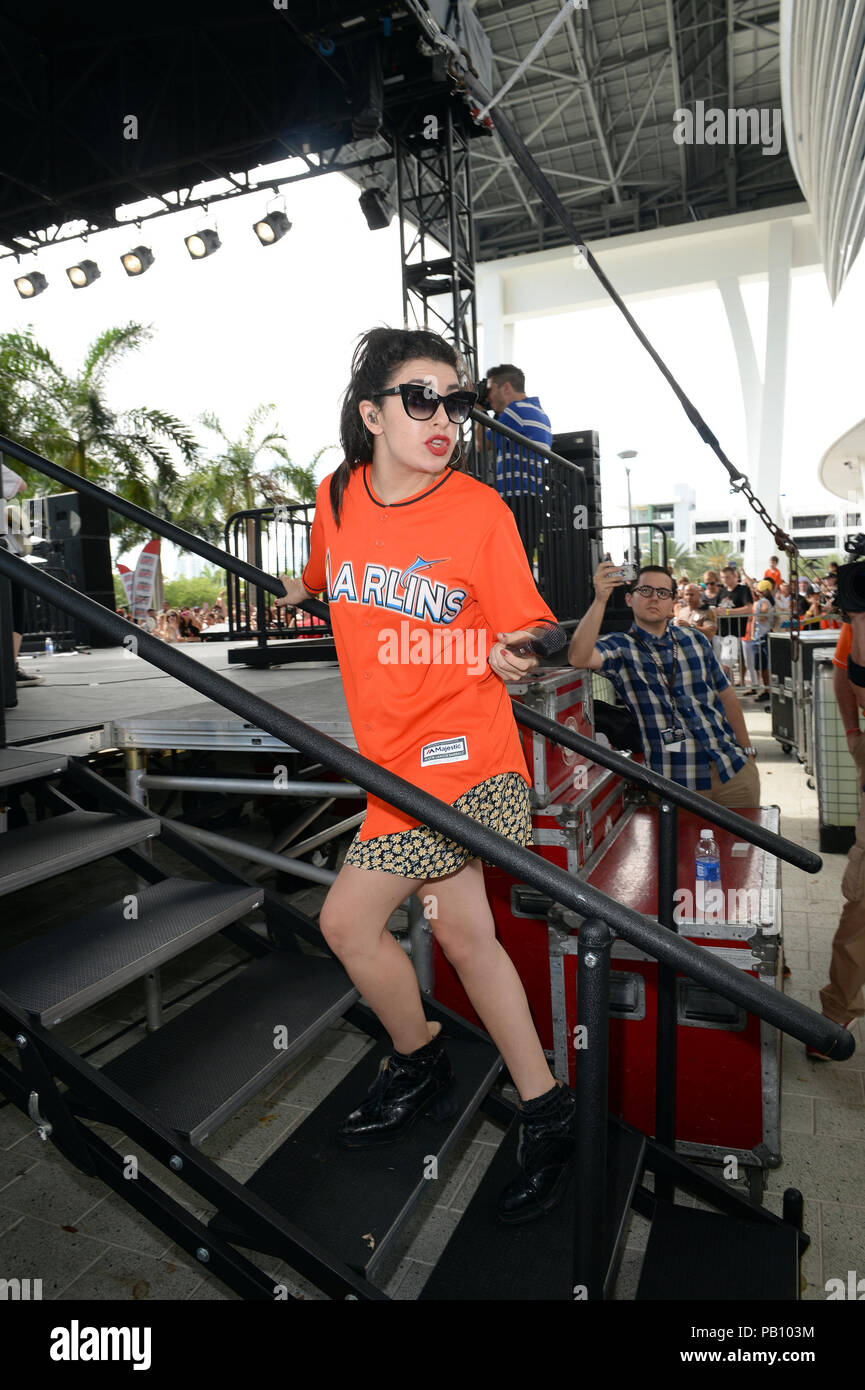 MIAMI, FL - MAY 16: English singer and songwriter Charli XCX, backstage ...