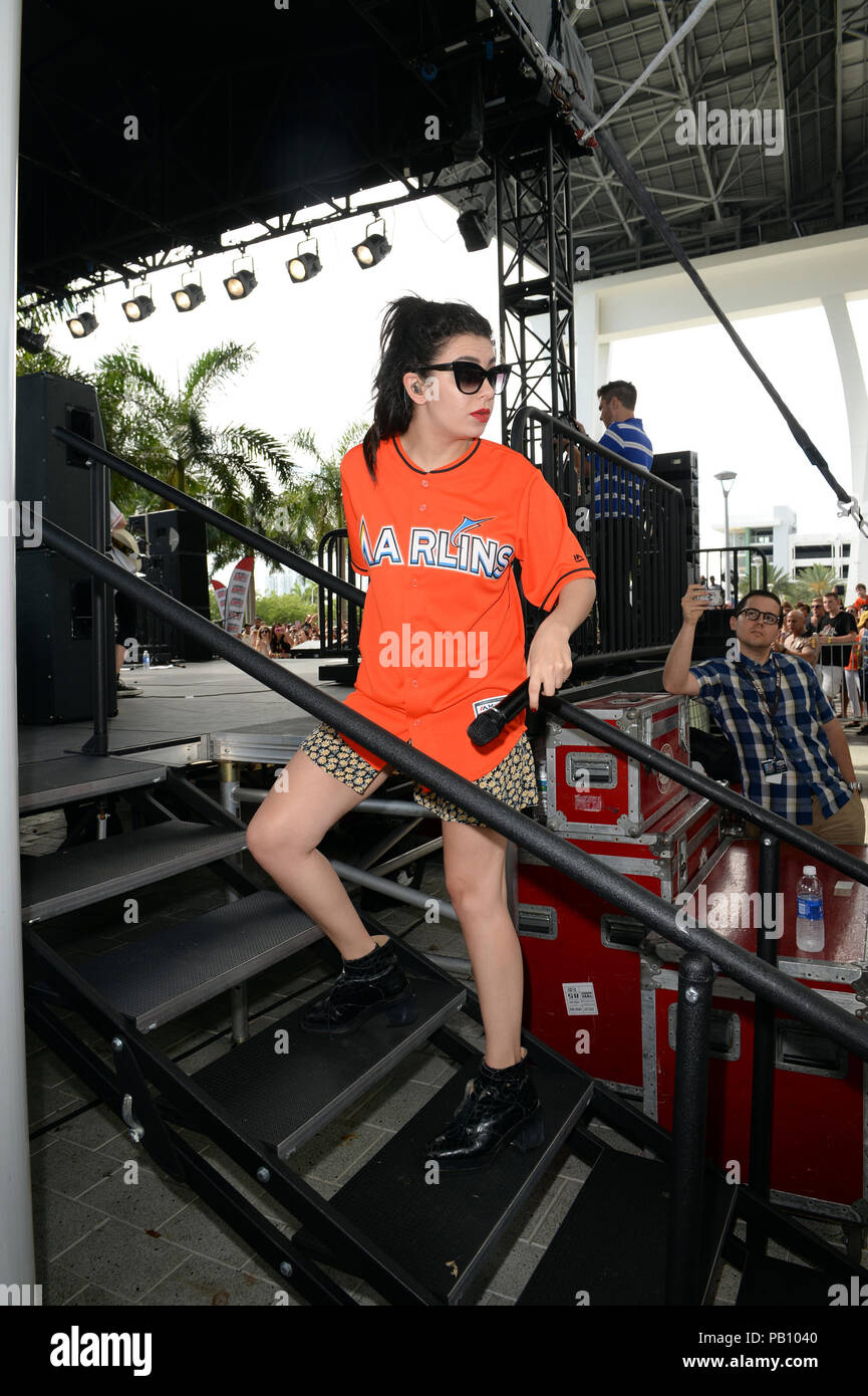 MIAMI, FL - MAY 16: English singer and songwriter Charli XCX, backstage ...