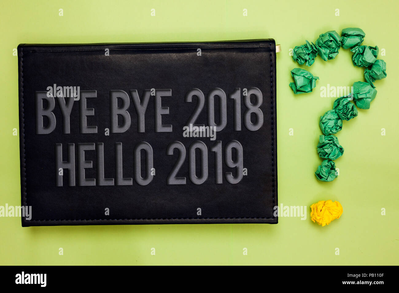 Word writing text Bye Bye 2018 Hello 2019. Business concept for ...