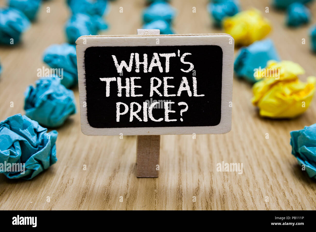 Text sign showing What s is The Real Price question. Conceptual photo ...