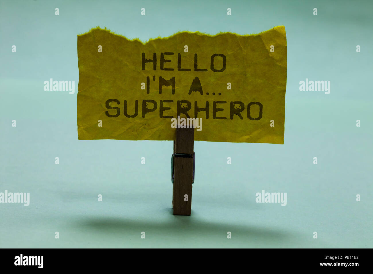 Text sign showing Hello I am A ... Superhero. Conceptual photo Special ...