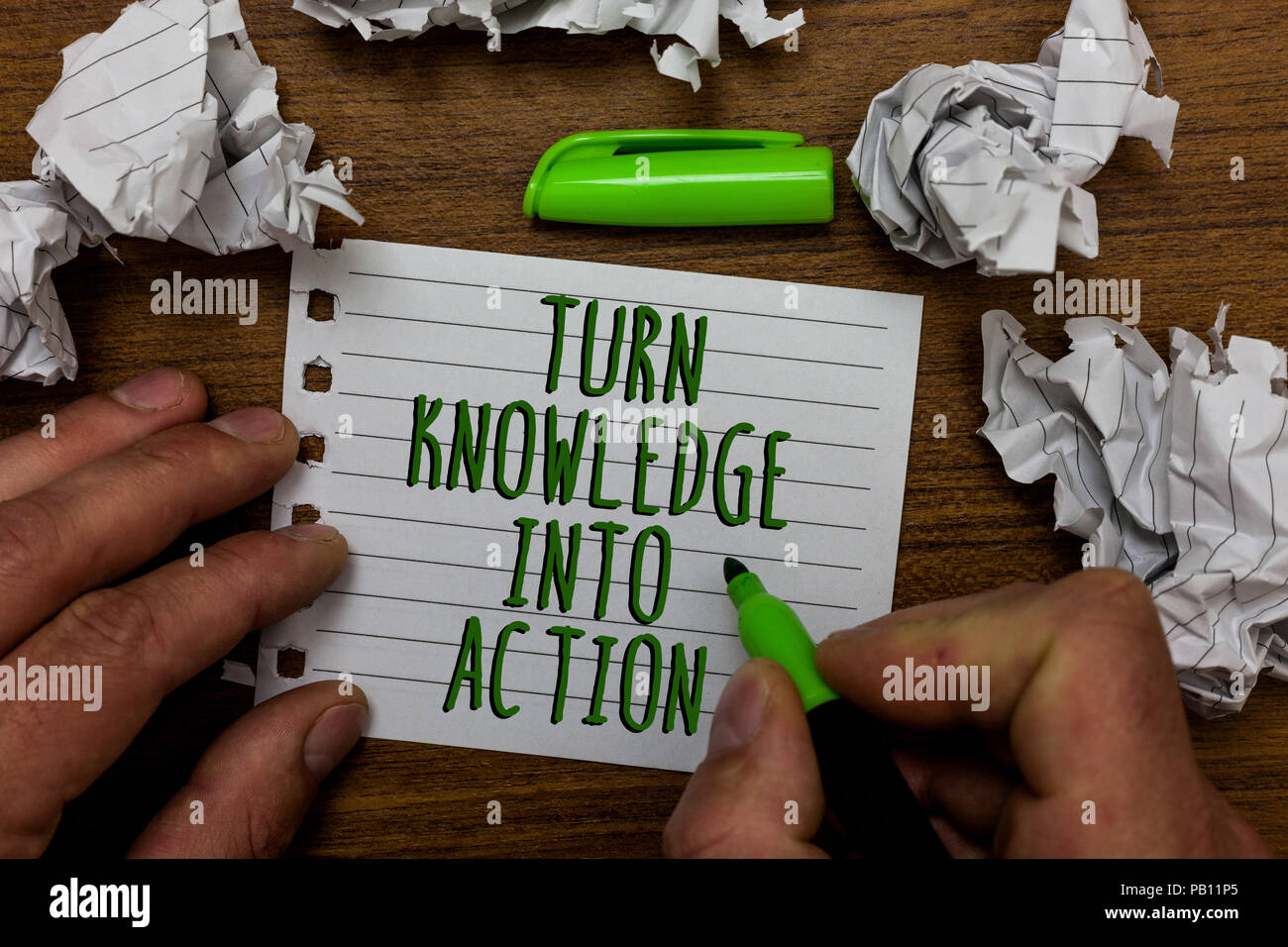 Word writing text Turn Knowledge Into Action. Business concept for ...