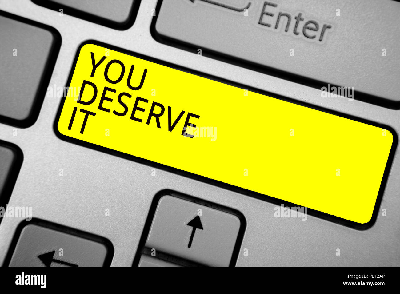 Handwriting text writing You Deserve It. Concept meaning Reward for ...