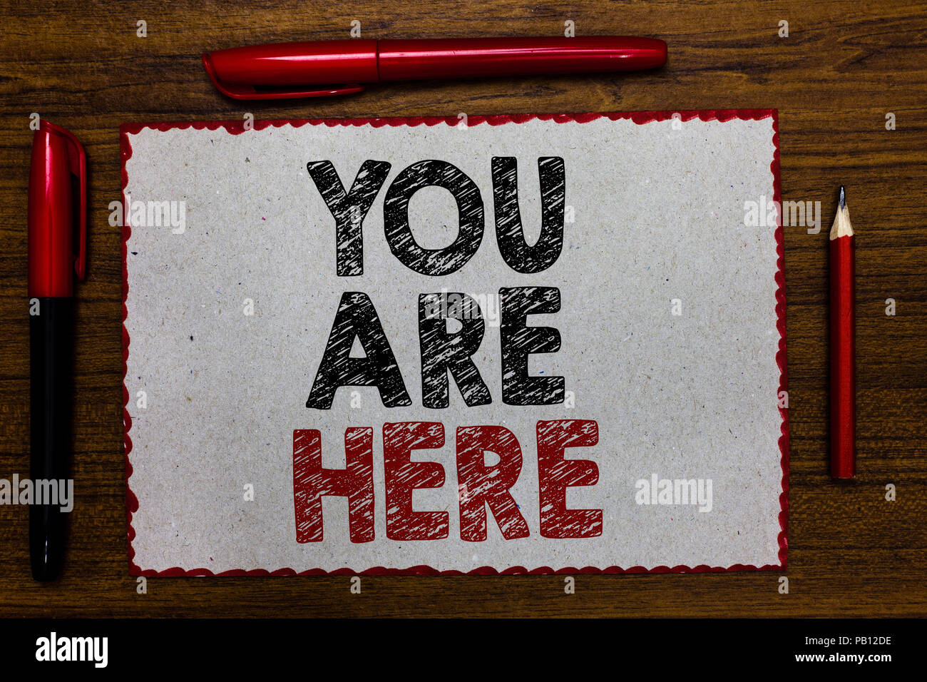 Text sign showing You Are Here. Conceptual photo This is your location ...