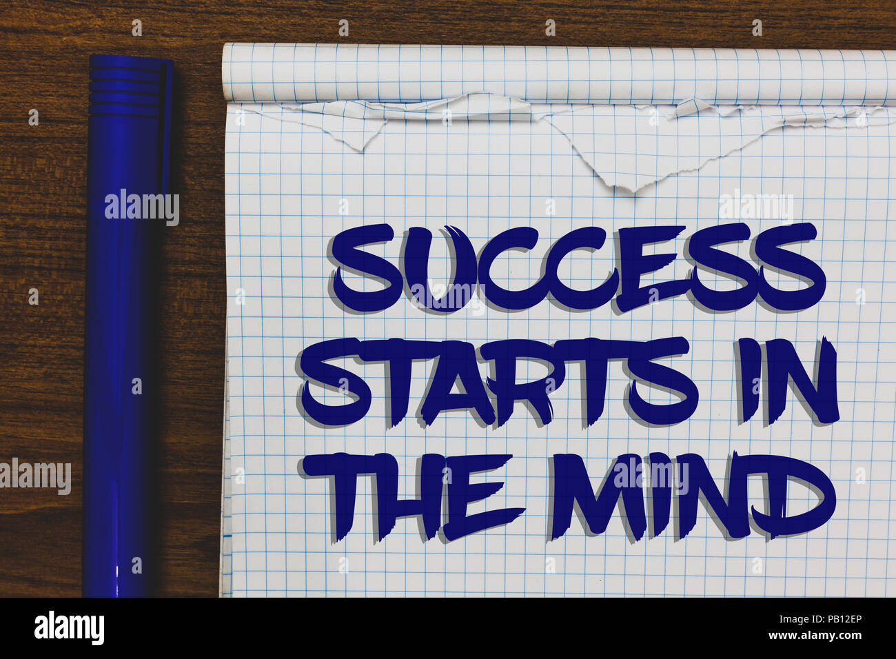 Writing note showing Success Starts In The Mind. Business photo ...