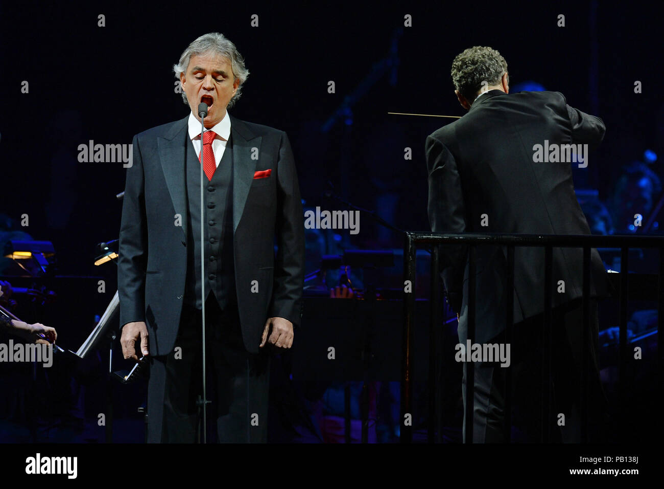 HOLLYWOOD, FL - FEBRUARY 12: Andrea Bocelli performs at Hard Rock Live ...