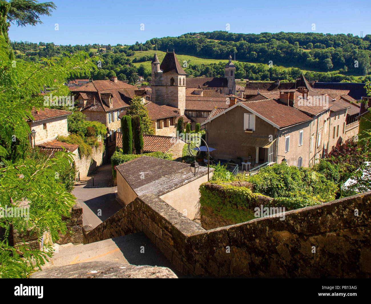 View on the Figeac city, Lot department, Occitanie, France Stock Photo ...