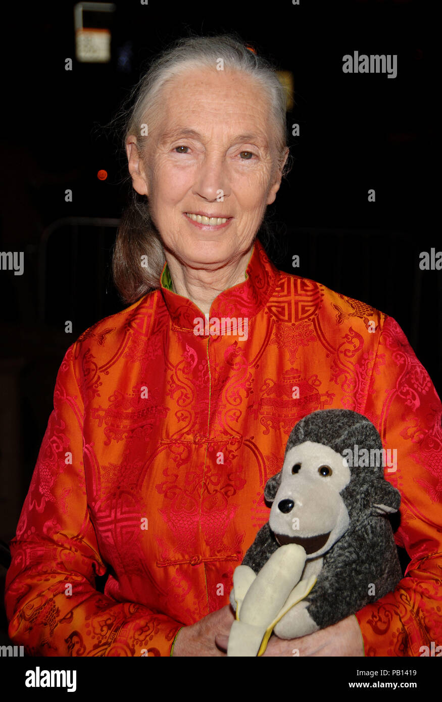 Jane Goodall arriving at the Jules Verne Adventure Film Festival ...
