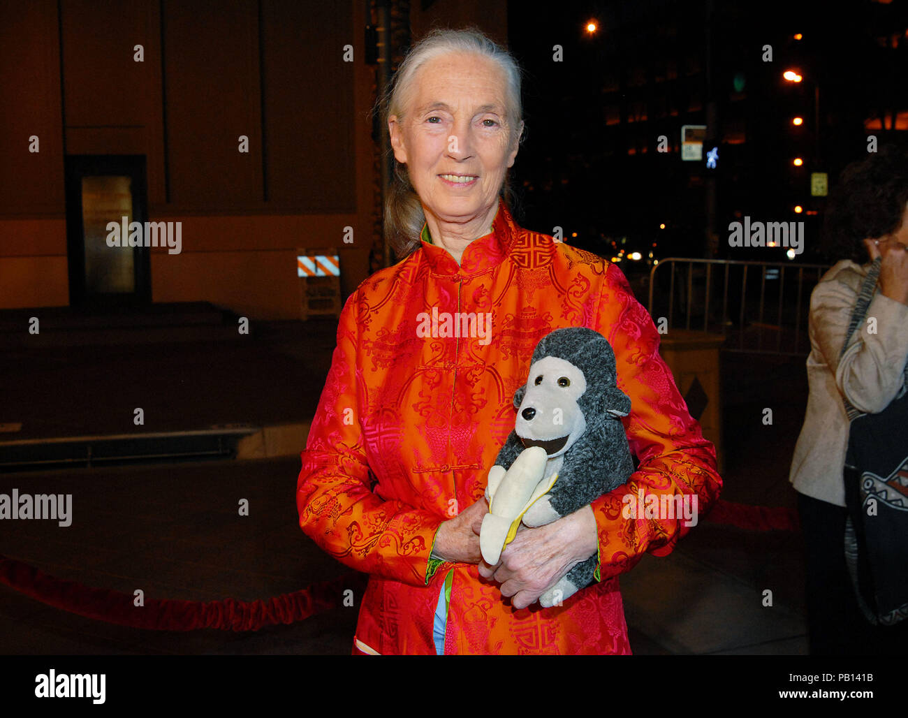 Jane Goodall arriving at the Jules Verne Adventure Film Festival ...