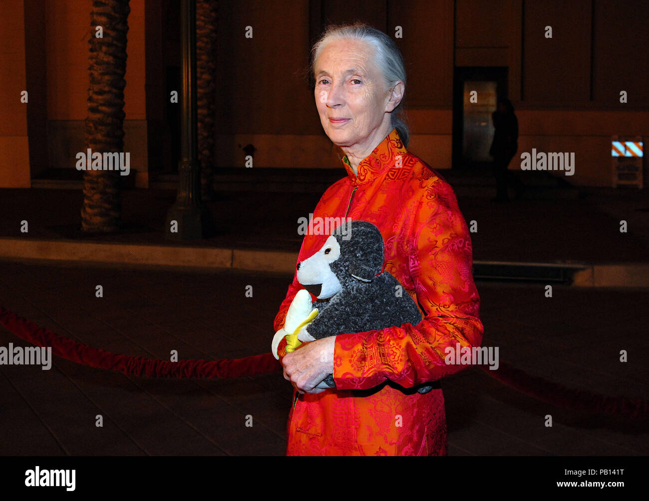 Jane Goodall arriving at the Jules Verne Adventure Film Festival ...
