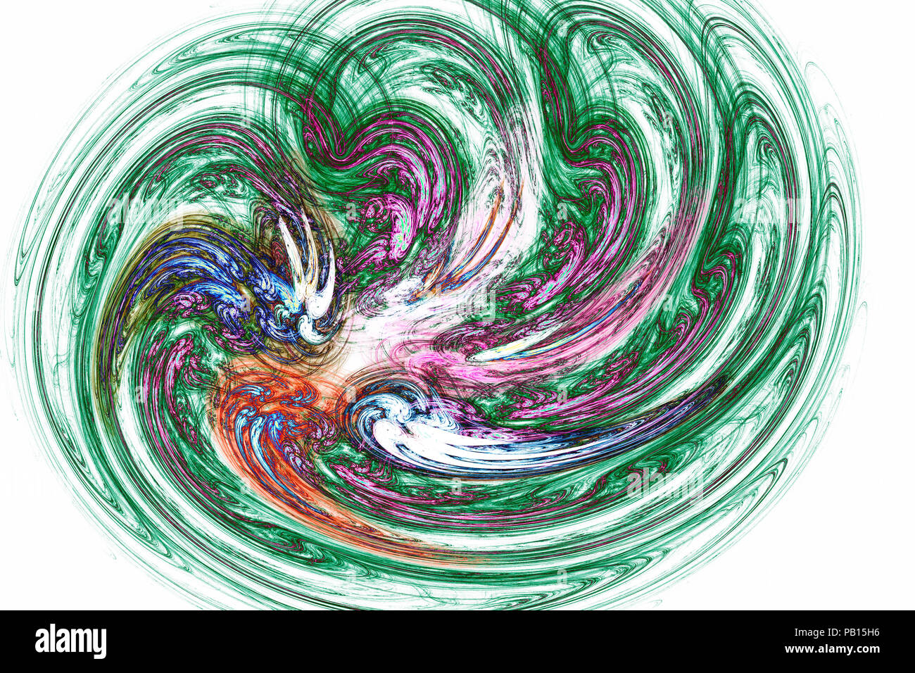 Fractal image of colorful lines forming a vortex motion Stock Photo - Alamy