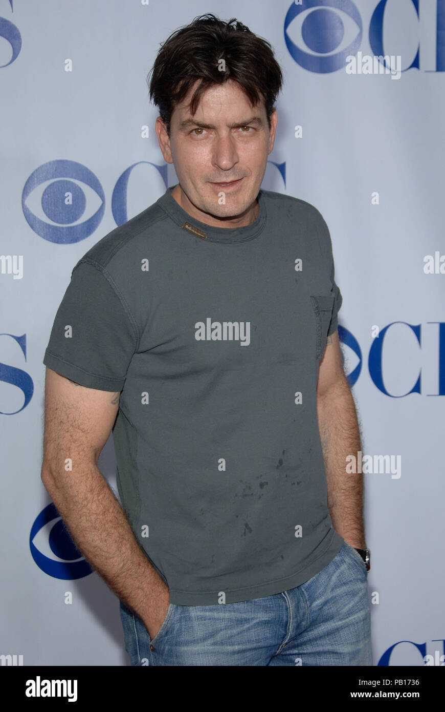 Charlie Sheen arriving at the CBS television Critic Assocoation Summer ...