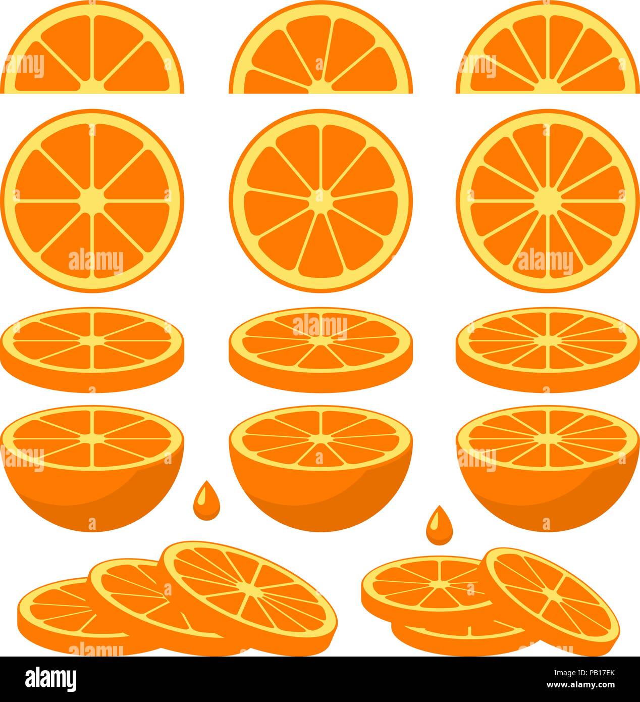Juicy citrus fruit slice Stock Vector Images - Alamy