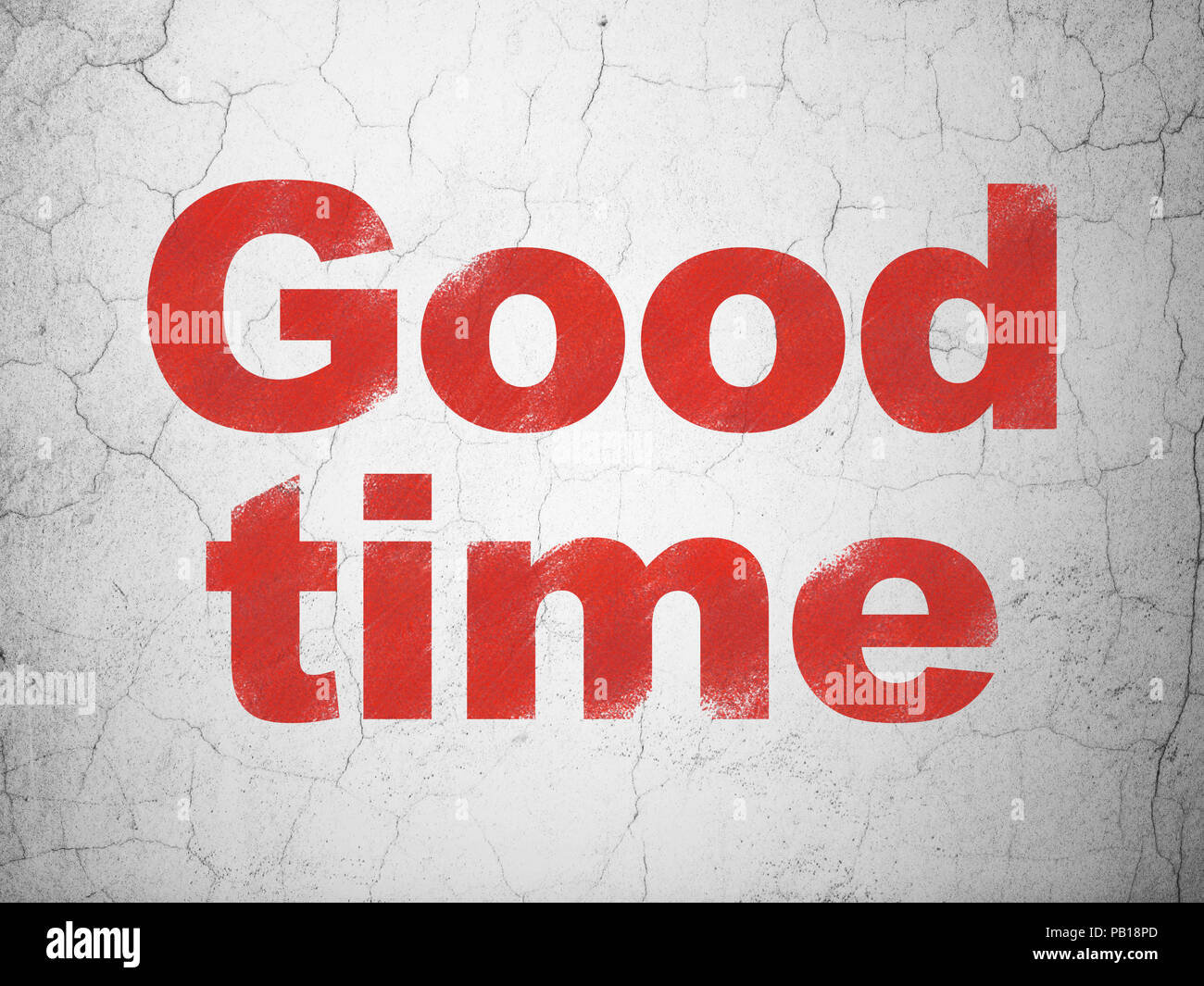 Timeline concept: Good Time on wall background Stock Photo - Alamy