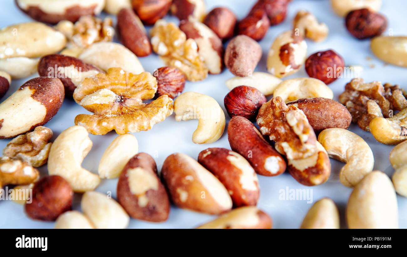 White plate variety nuts hi-res stock photography and images - Alamy