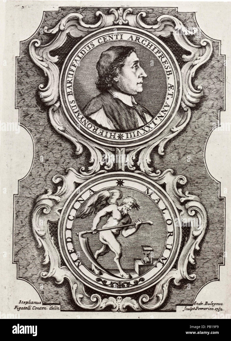 A. Bolzoni - Ritratto di Girolamo Baruffaldi Stock Photo - Alamy