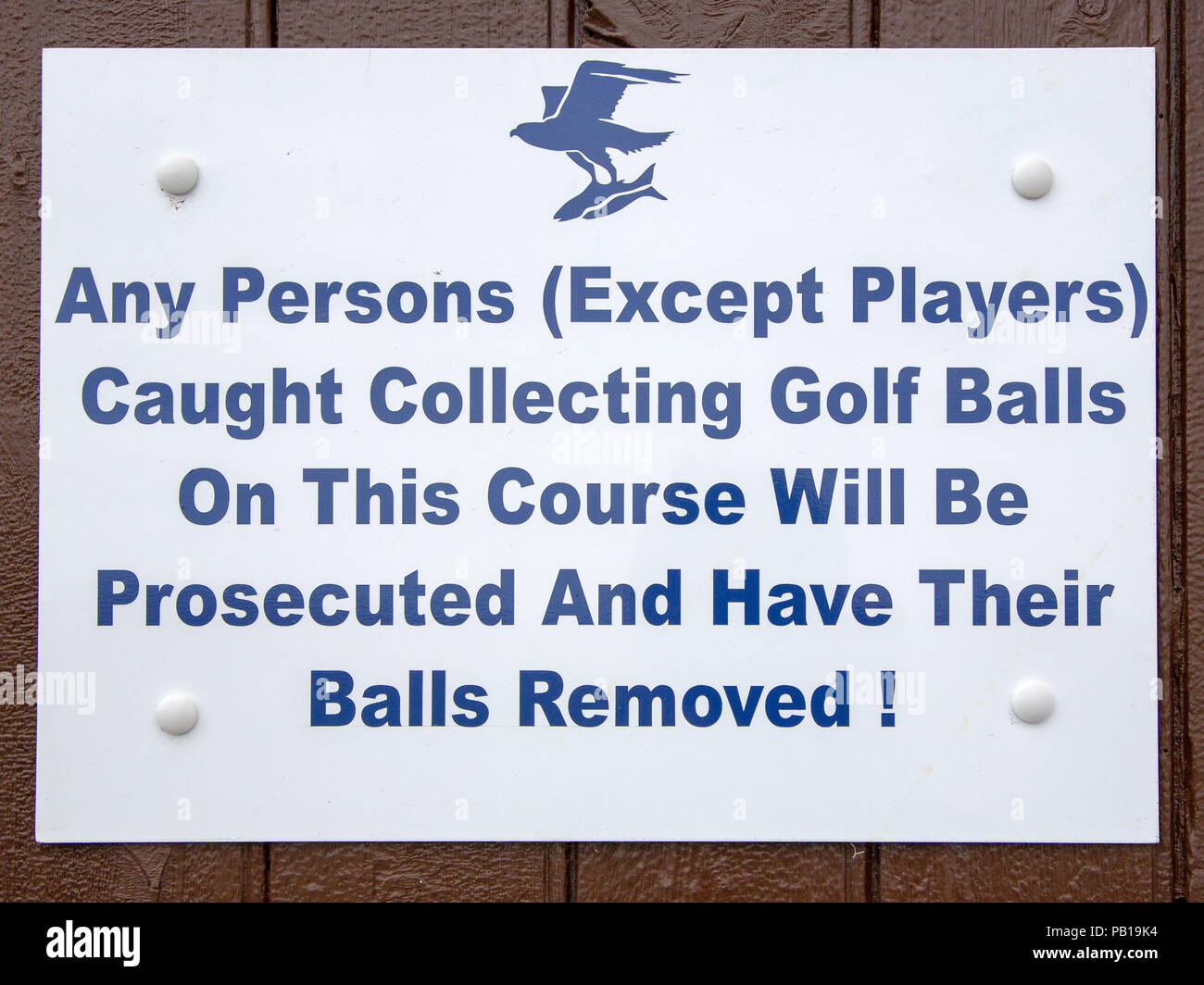 Funny golf signs hi-res stock photography and images - Alamy