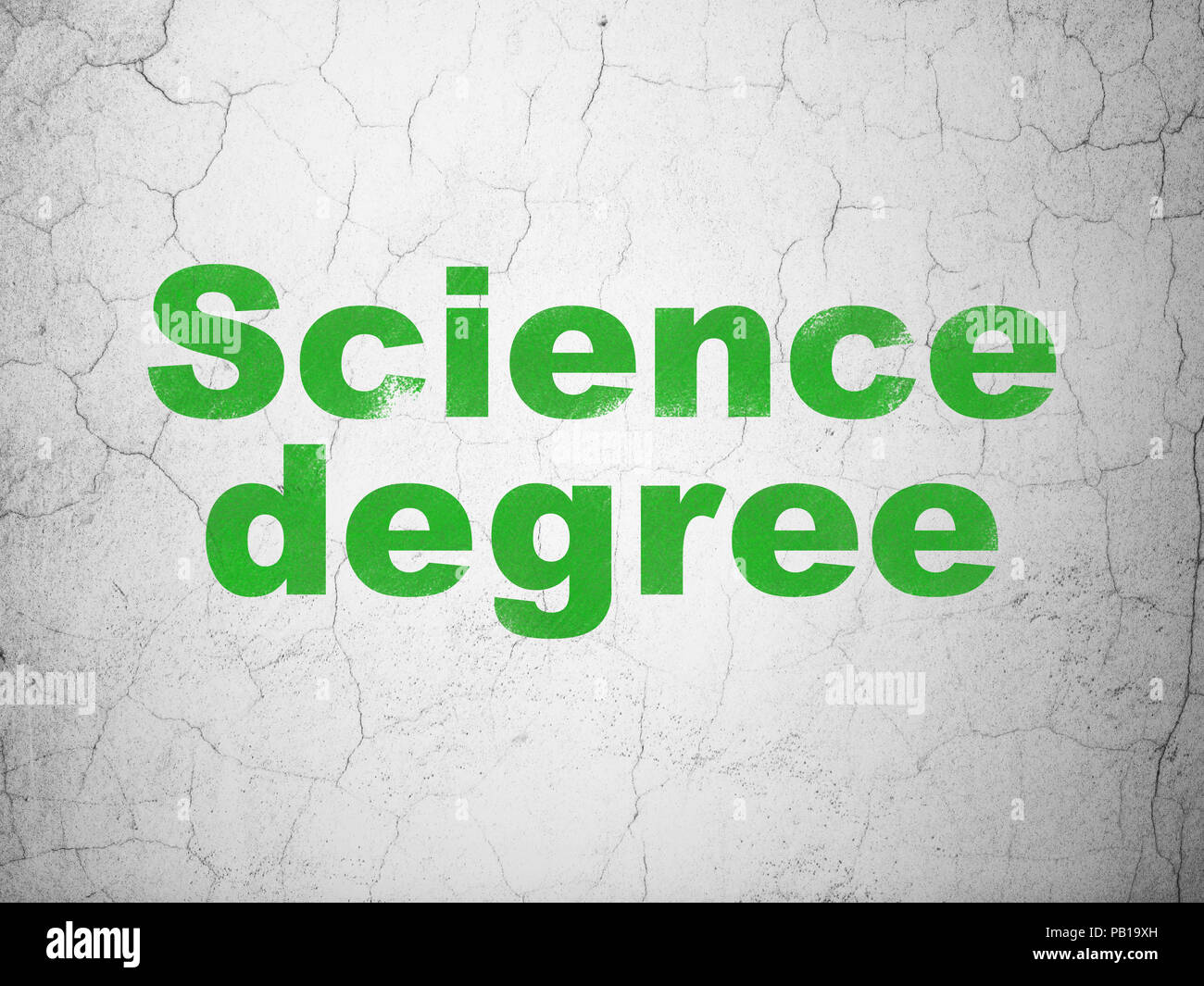 Science concept: Science Degree on wall background Stock Photo - Alamy