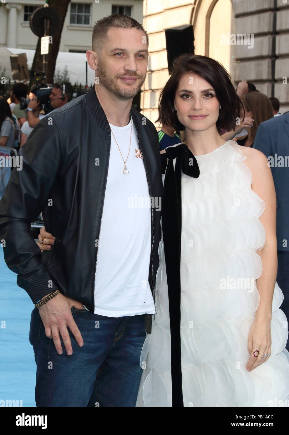 London, UK. Charlotte Riley and Tom Hardy at Swimming With Men UK ...