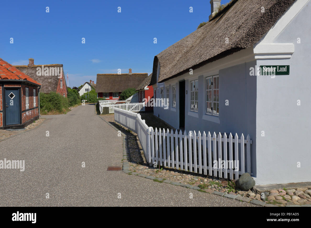 Scene from the small village Sønderho on Fanø, Denmark Stock Photo - Alamy
