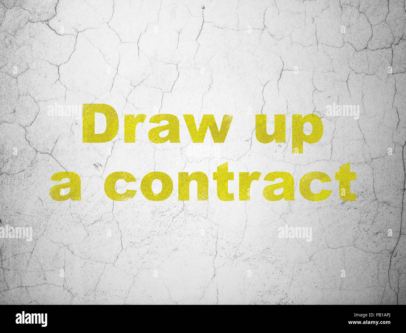 Law concept: Draw up A contract on wall background Stock Photo - Alamy