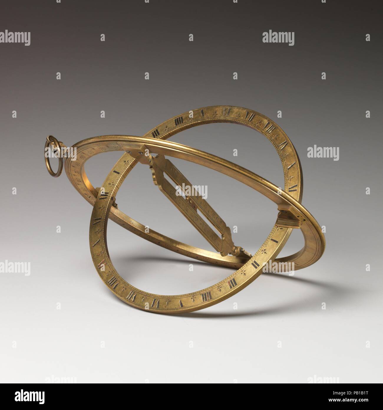 Universal ring sundial. Culture: British. Dimensions: Diameter: 7 1/8 ...