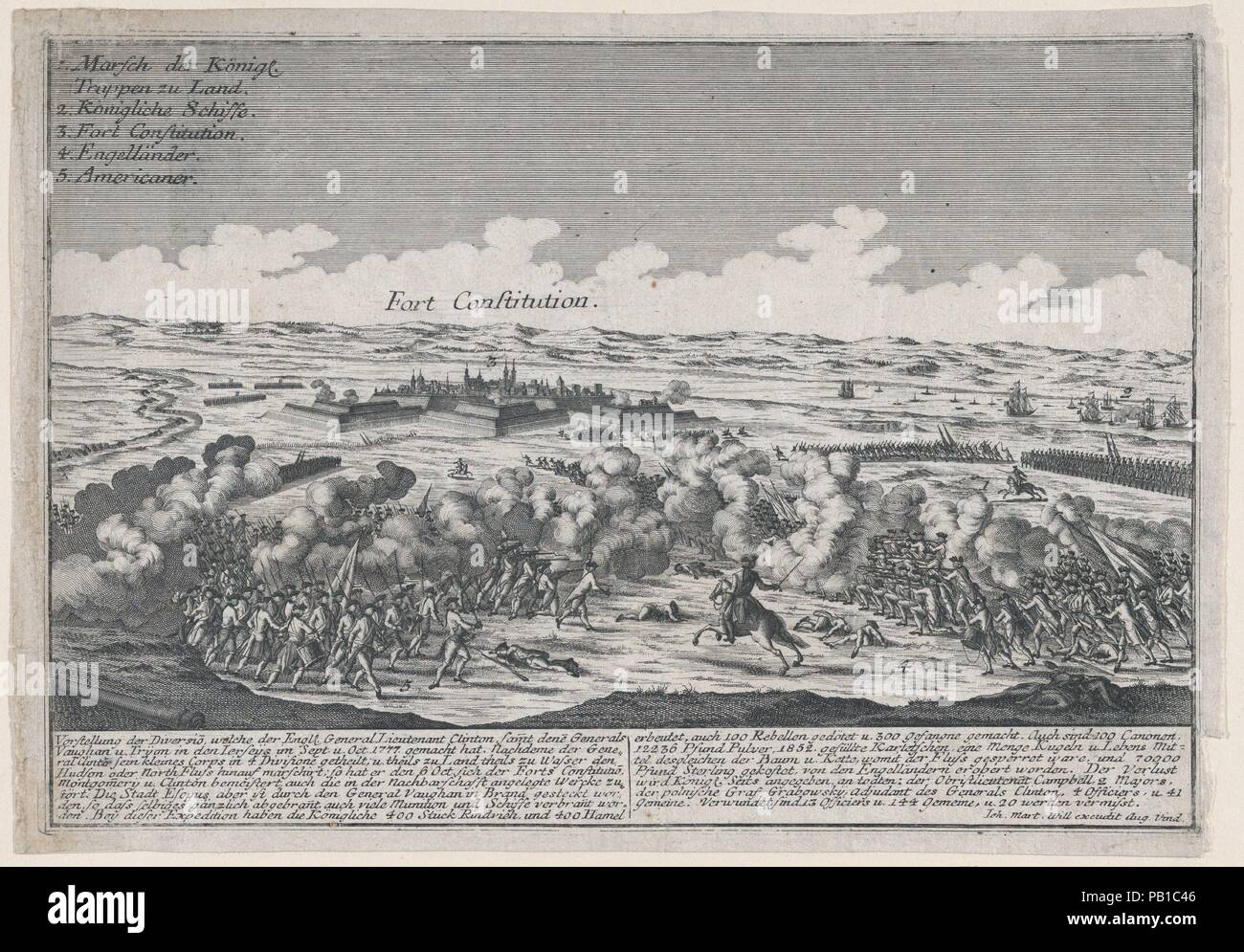 Attack on Fort Constitution, October 7, 1777. Dimensions: sheet: 8 9/16 ...