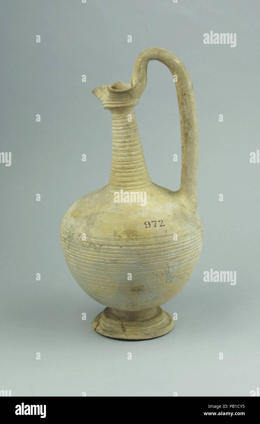 Jug. Culture: Cypriot. Dimensions: 10 1/4in. (26cm). Date: 400-310 B.C ...