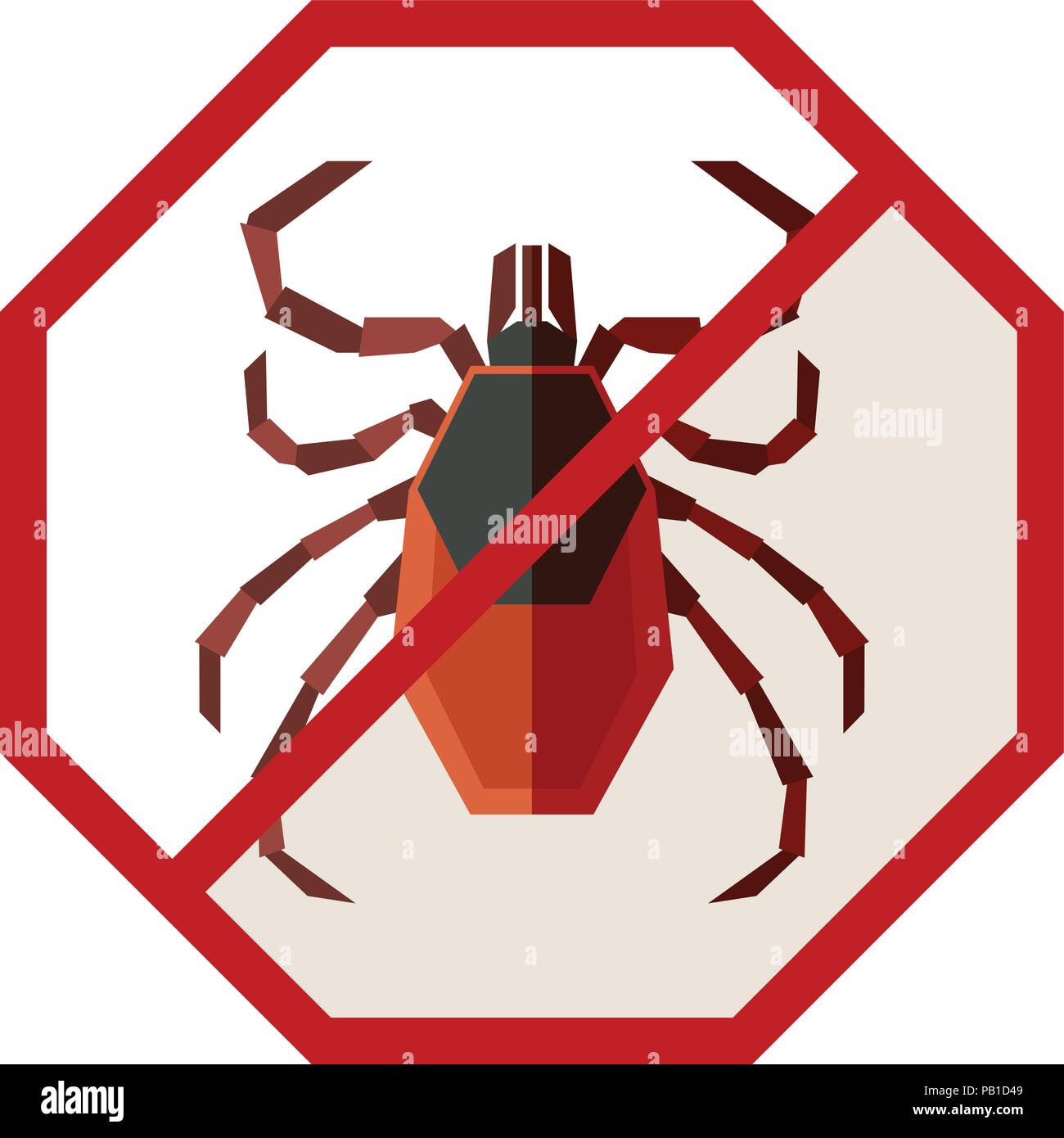 Tick insect warning sign hi-res stock photography and images - Alamy