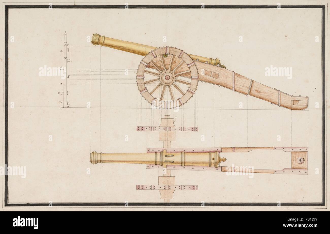 18th century cannon drawing hi-res stock photography and images - Alamy