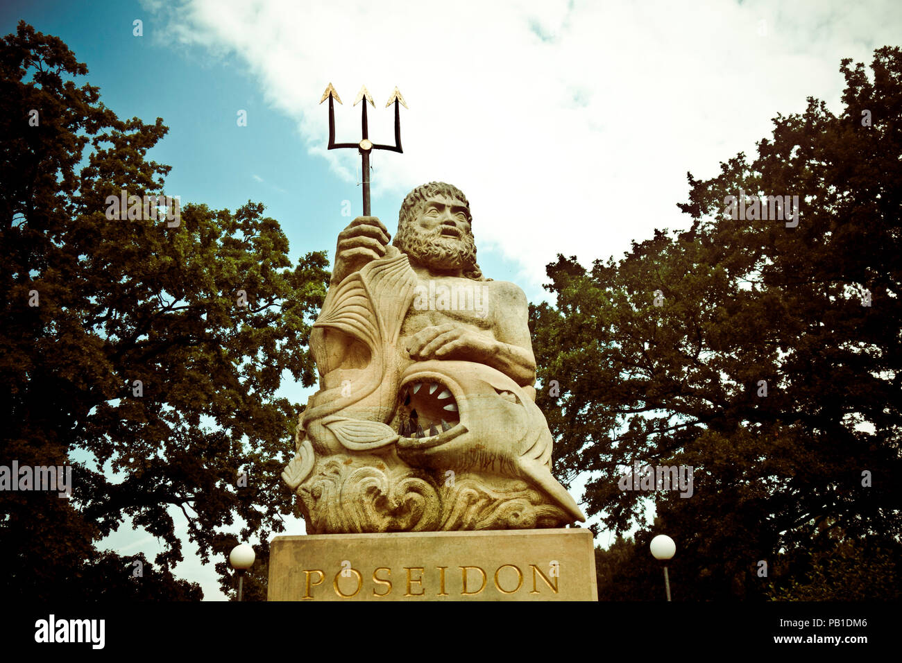 statue of Poseidon god of sea and other waters Stock Photo - Alamy
