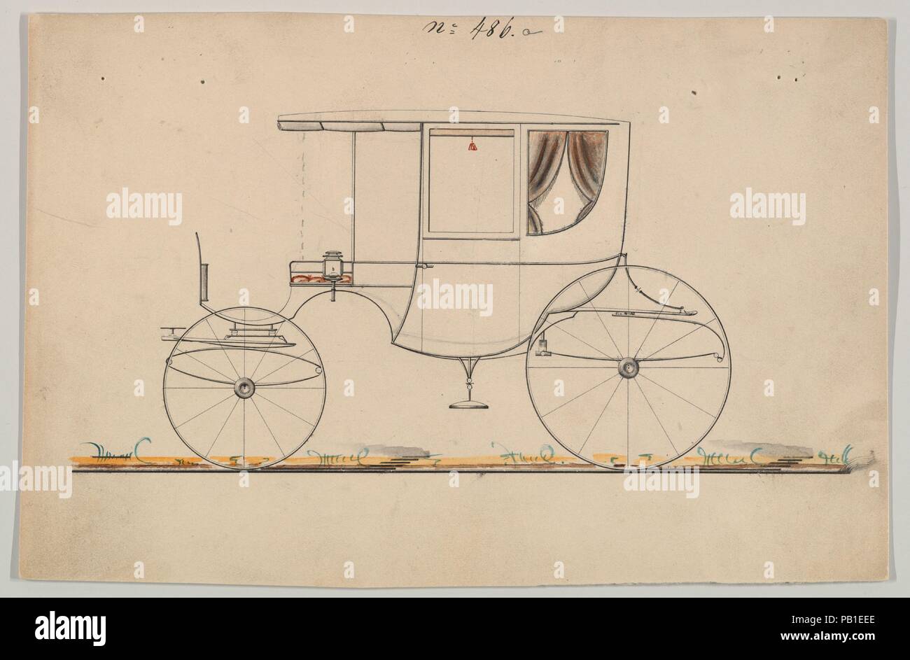 Design for Rockaway, no. 486a. Dimensions: sheet: 5 7/8 x 8 7/8 in. (14 ...