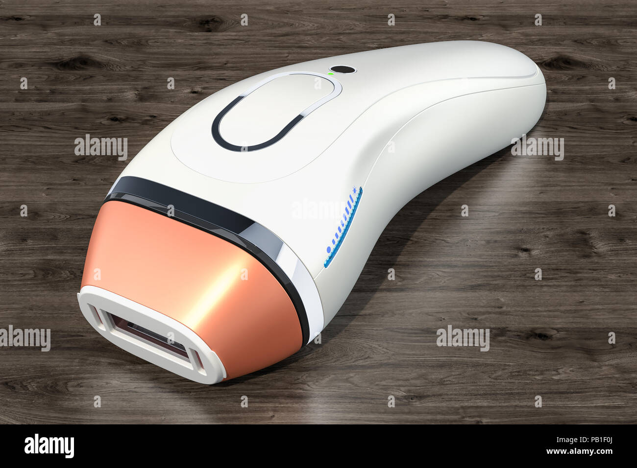 Hair Removal Laser on the wooden table, 3D rendering Stock Photo - Alamy
