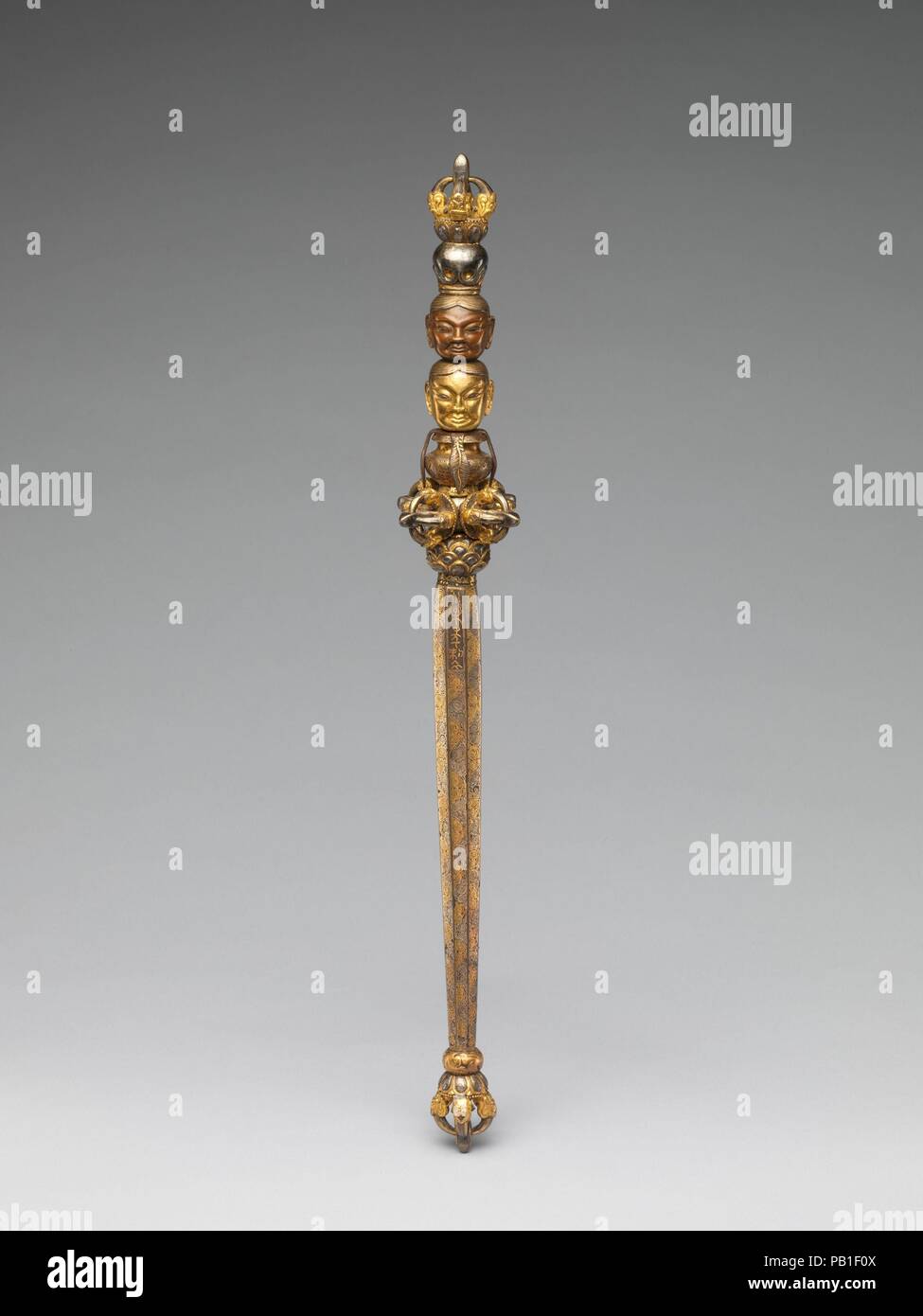 Ritual Staff (Khatvanga). Culture: China. Dimensions: L. 11 1/8 in. (28 ...