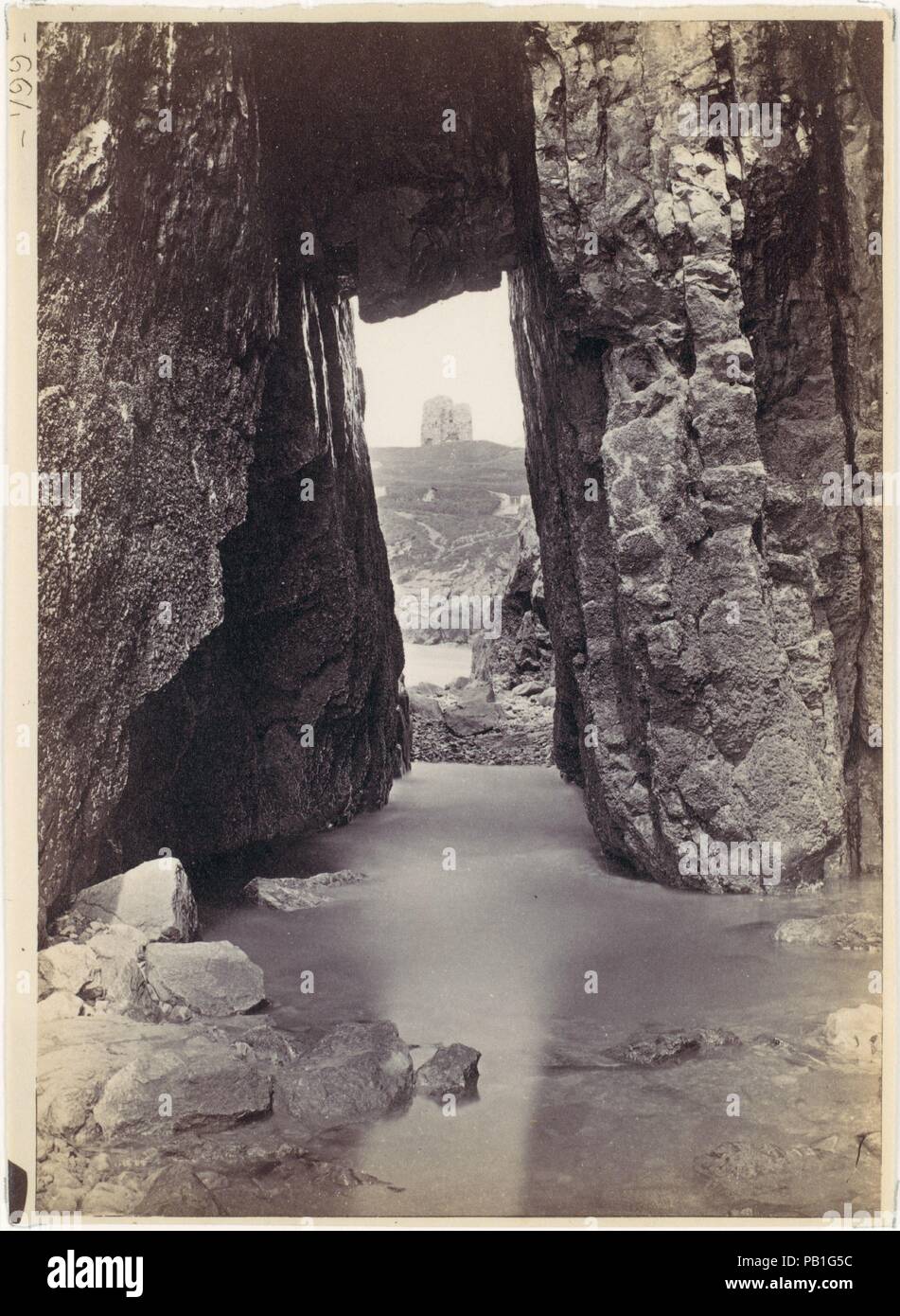 [View Through Rocks' Of Tower On Hill]. Artist: Francis Bedford ...