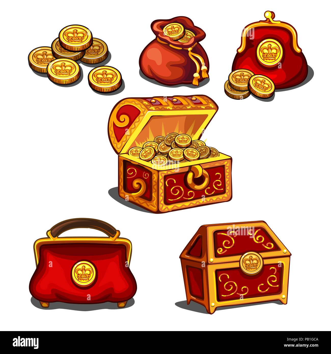 Bag Of Gold Coins Cartoon