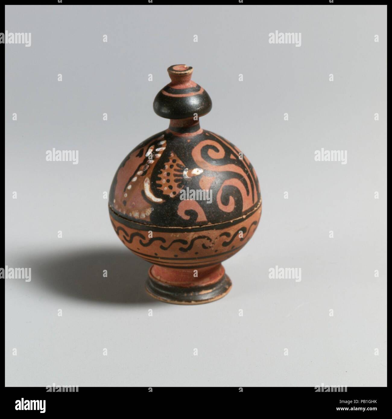 Pyxis. Culture: Greek, South Italian, Apulian. Dimensions: H. 7.01 cm ...