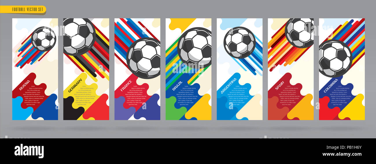 Soccer card design and football vector set Stock Photo - Alamy