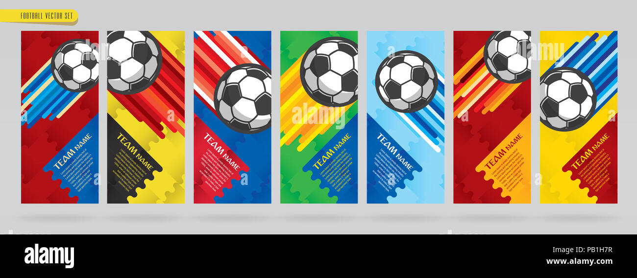 Soccer card design and football vector set Stock Photo - Alamy
