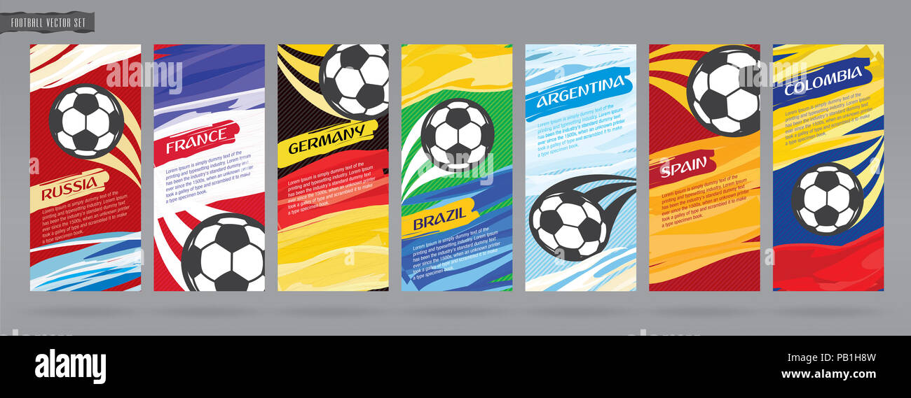 Soccer card design and football vector set Stock Photo - Alamy