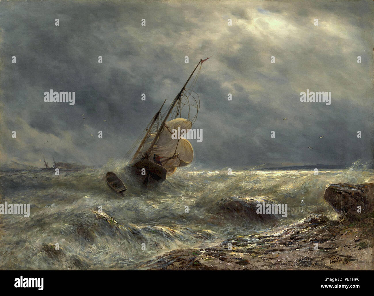 Lagorio Lev Felixovich - Ship in a Storm Stock Photo - Alamy