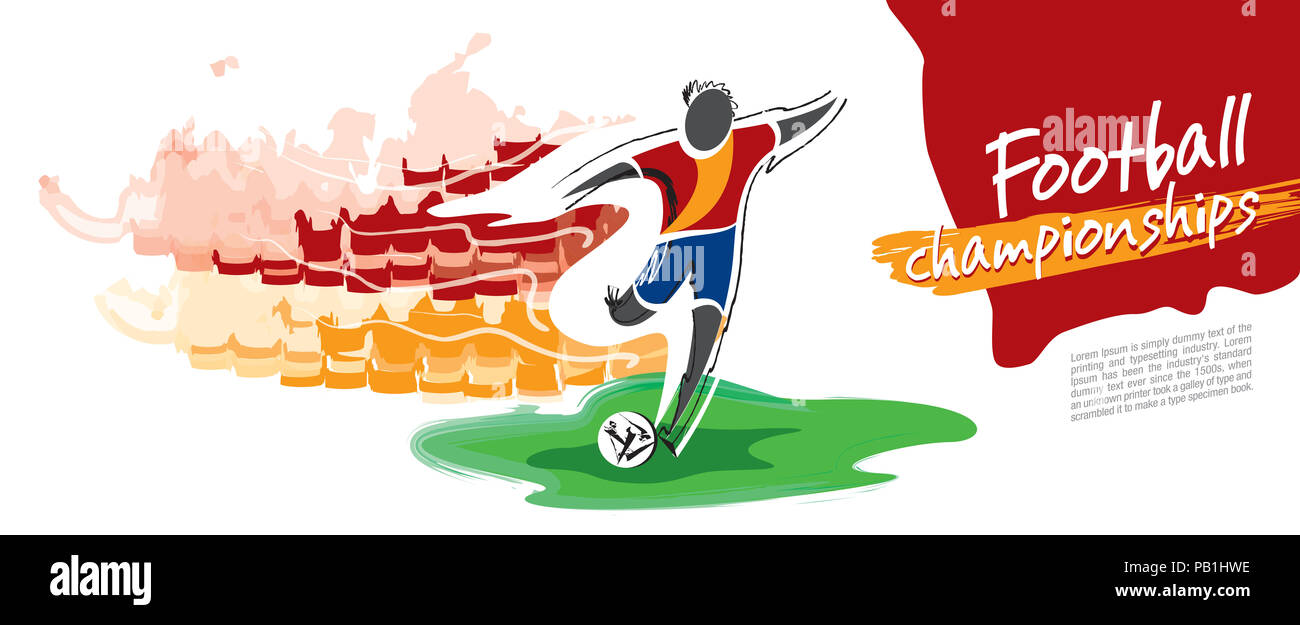 Soccer card design and football vector Stock Photo - Alamy