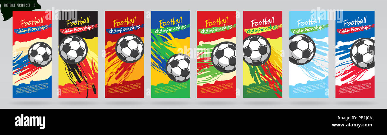 Soccer card design and football vector set Stock Photo - Alamy