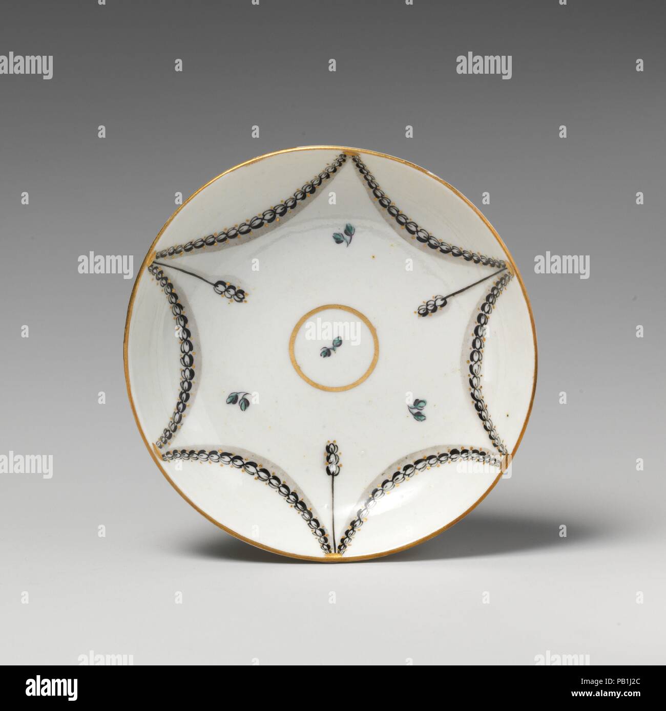 Saucers (6) (part of a service). Culture: British, Caughley. Dimensions ...