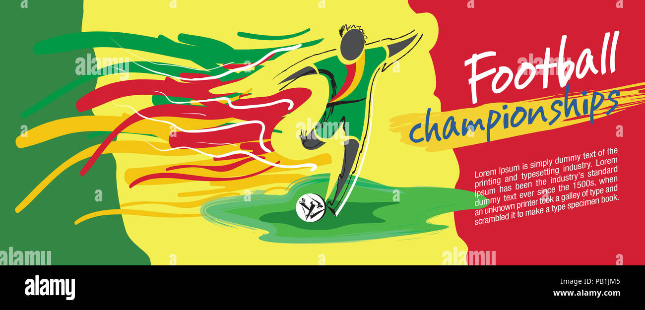 Soccer card design and football vector Stock Photo - Alamy