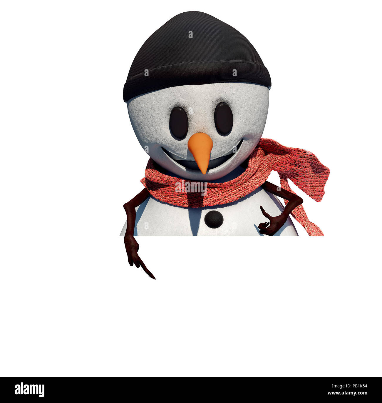 A snowman illustration made on the 3D software Stock Photo - Alamy