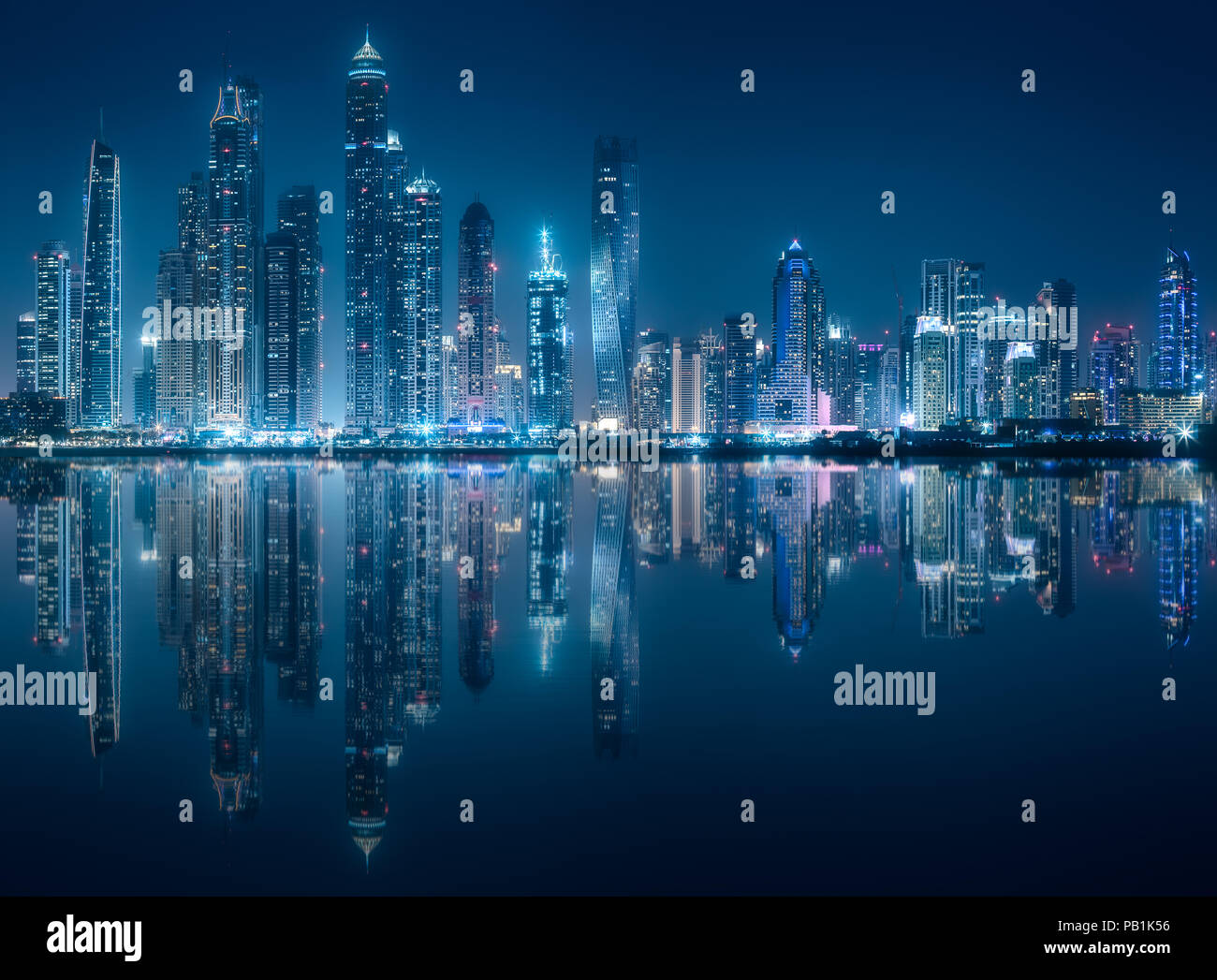 Dubai Marina bay view from Palm Jumeirah, UAE Stock Photo - Alamy