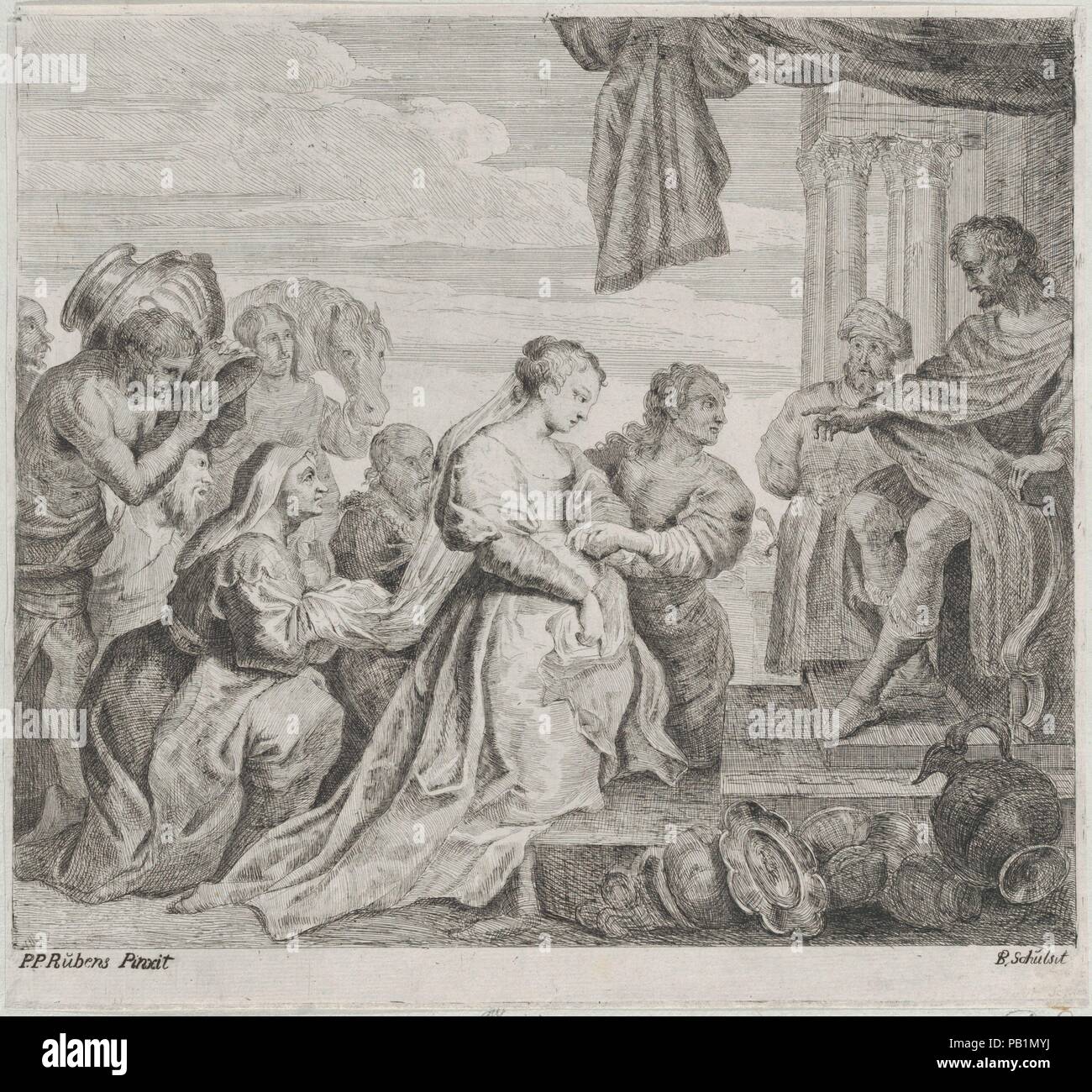 Solomon and the Queen of Sheba. Artist: After Peter Paul Rubens ...