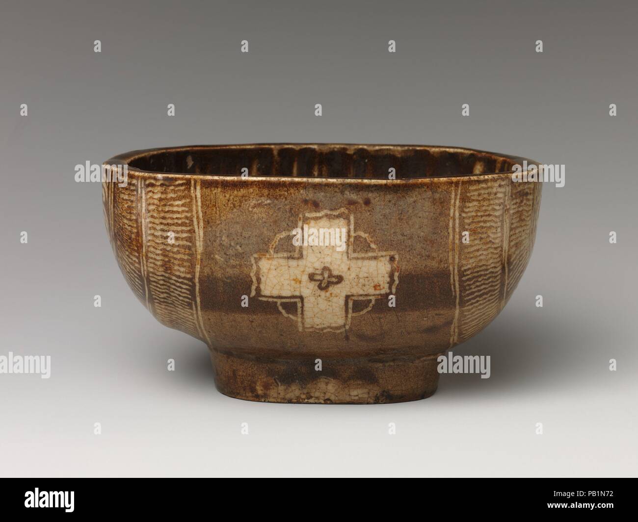 Inlaid mishima design under transparent glaze hi-res stock photography ...