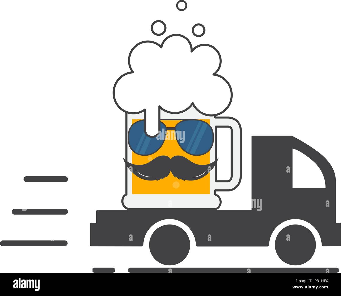 Beer Delivery. Symbol Template Logo. Isolated vector illustration Stock ...